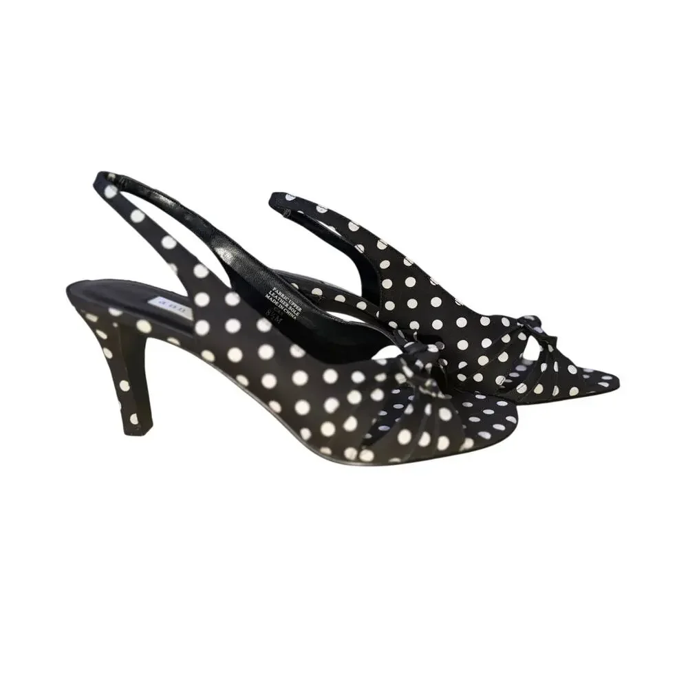 Ann Marino | Shoes | Vintage Style Ann Marino Black White Polka Dot ...